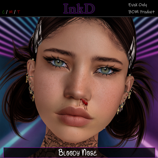 Second Life Marketplace - ::Ink'D:: Bloody Nose / EvoX /BOM